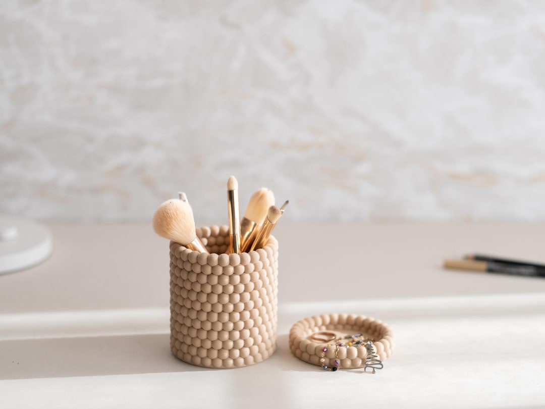 Bubble Desk Set - Pen/brush Holder & Tray for Home Office or Vanity ...