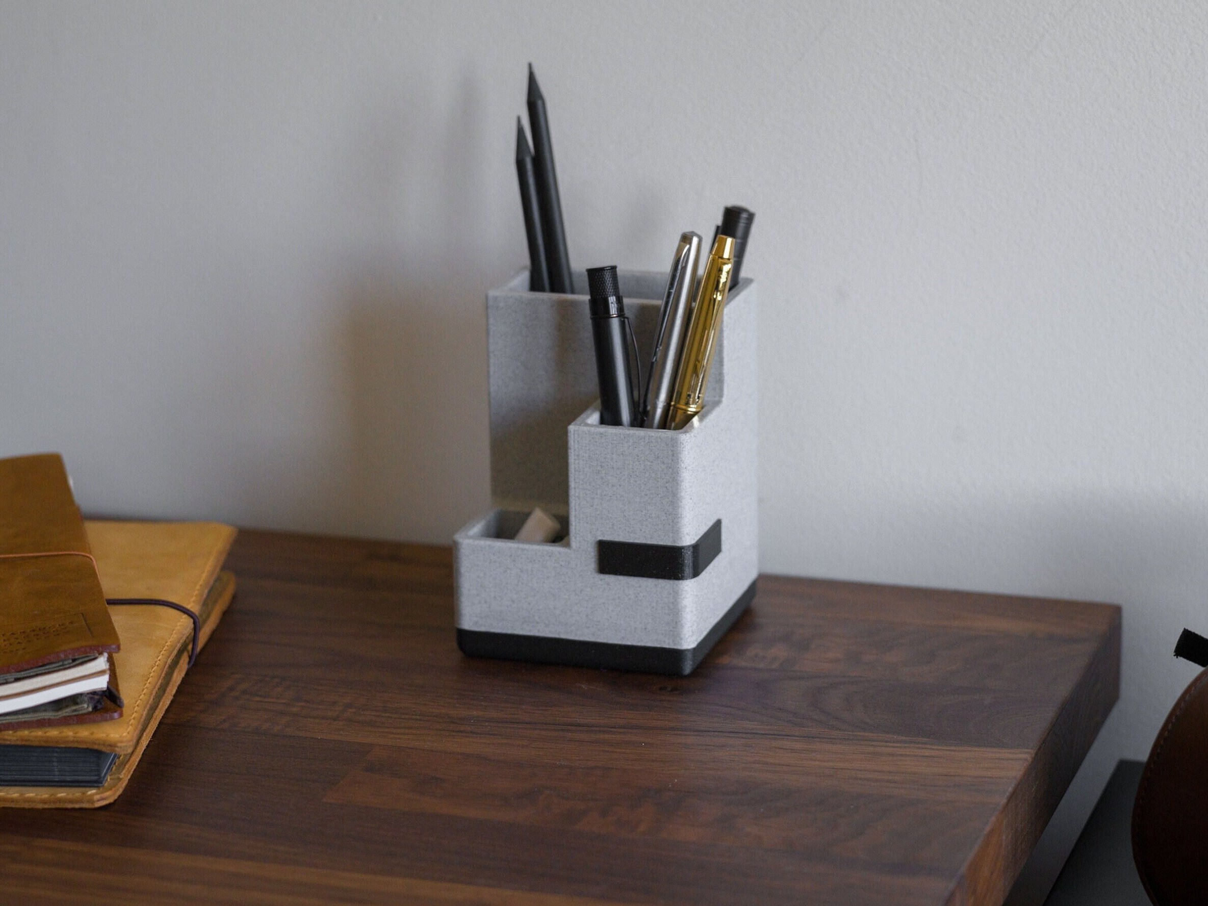 Pen Holder Modern - Desk Organizer for Office Decor - Minimalist Office ...