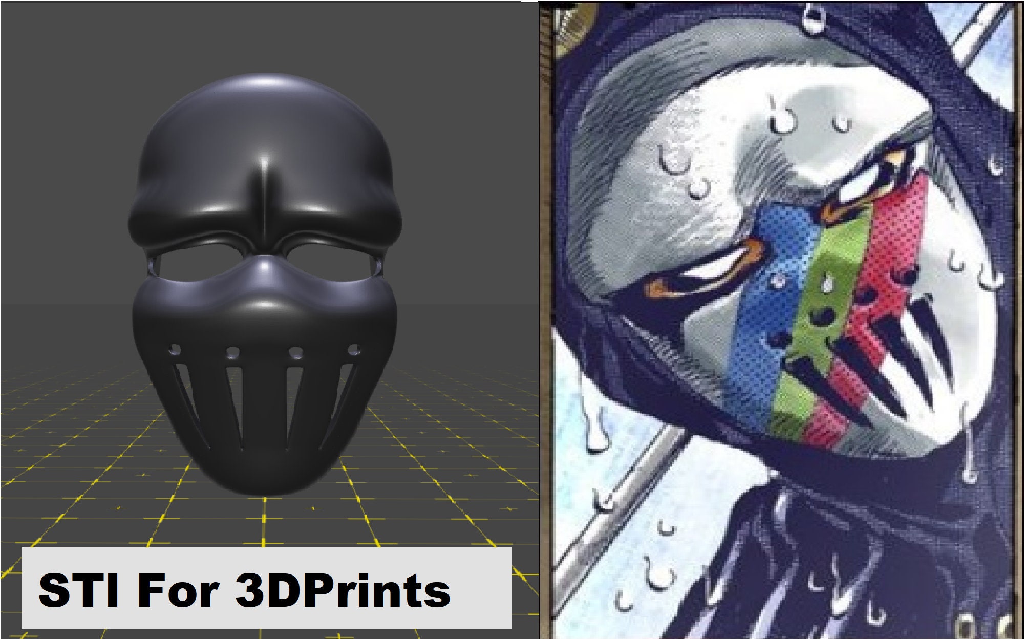 JOJO Blackmore's Mask STL (catch the Rainbow) - Etsy