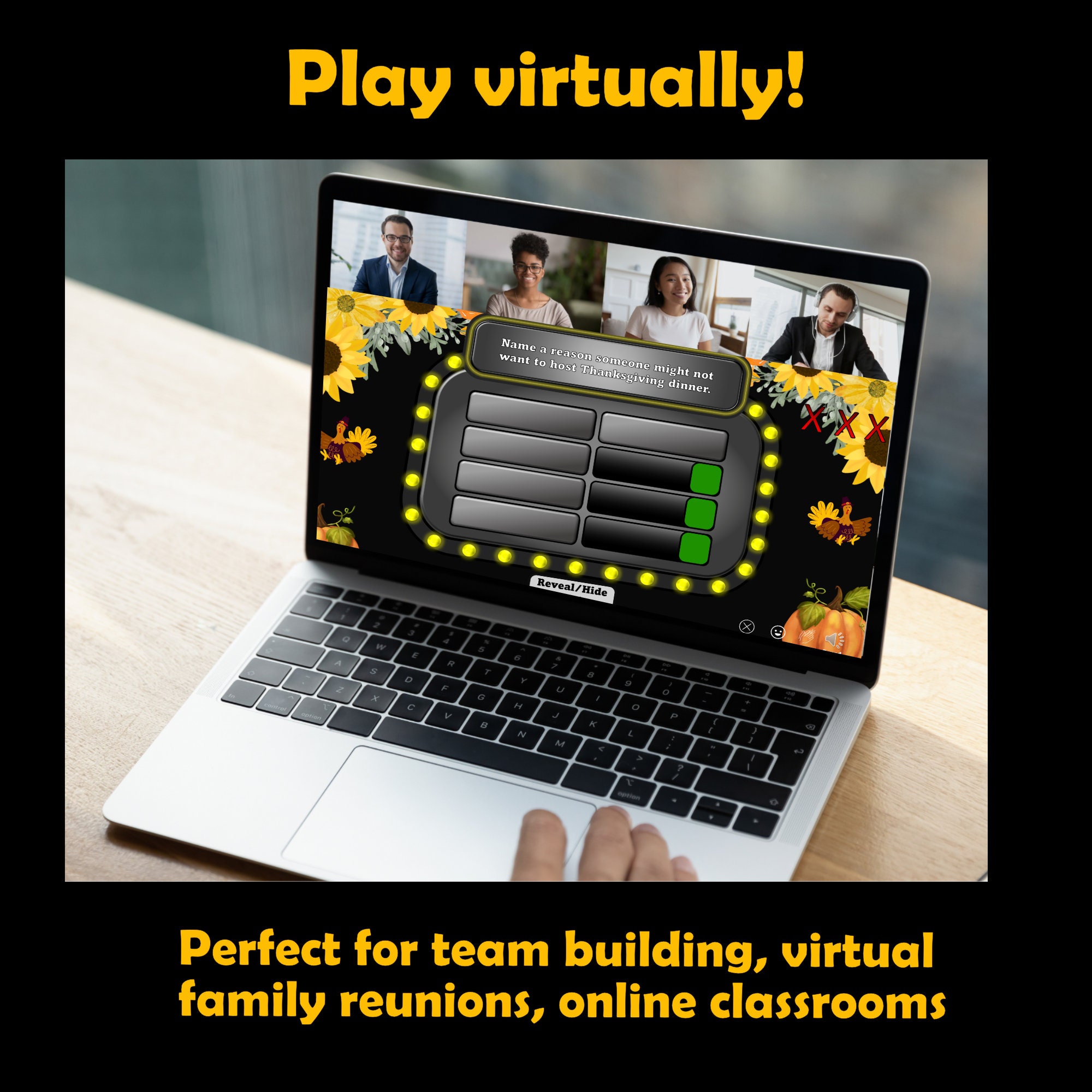 Thanksgiving Feud, Custom Feud Powerpoint Game Perfect for Family Game ...