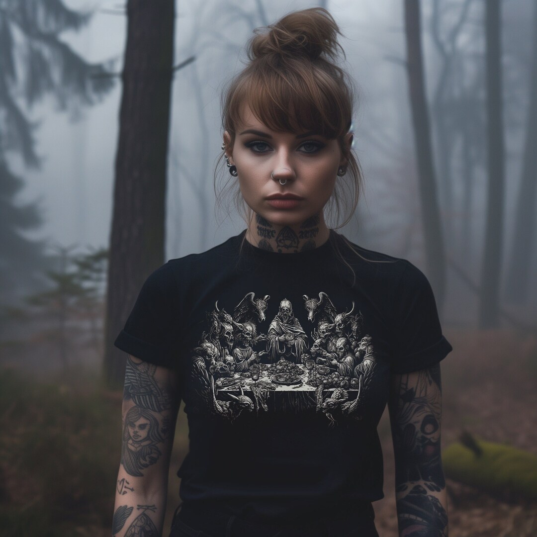 Satanic Last Supper Tee - Gothic | Demonic | Occult | Alternative ...