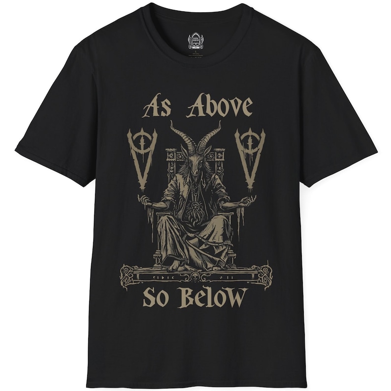 Satan's Temple Tee - as Above so Below | Baphomet | Satanic | Occult ...