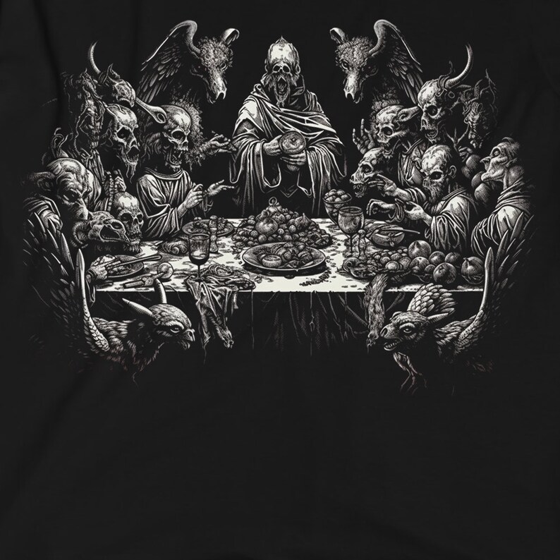 Satanic Last Supper Tee Gothic Demonic Occult - Etsy