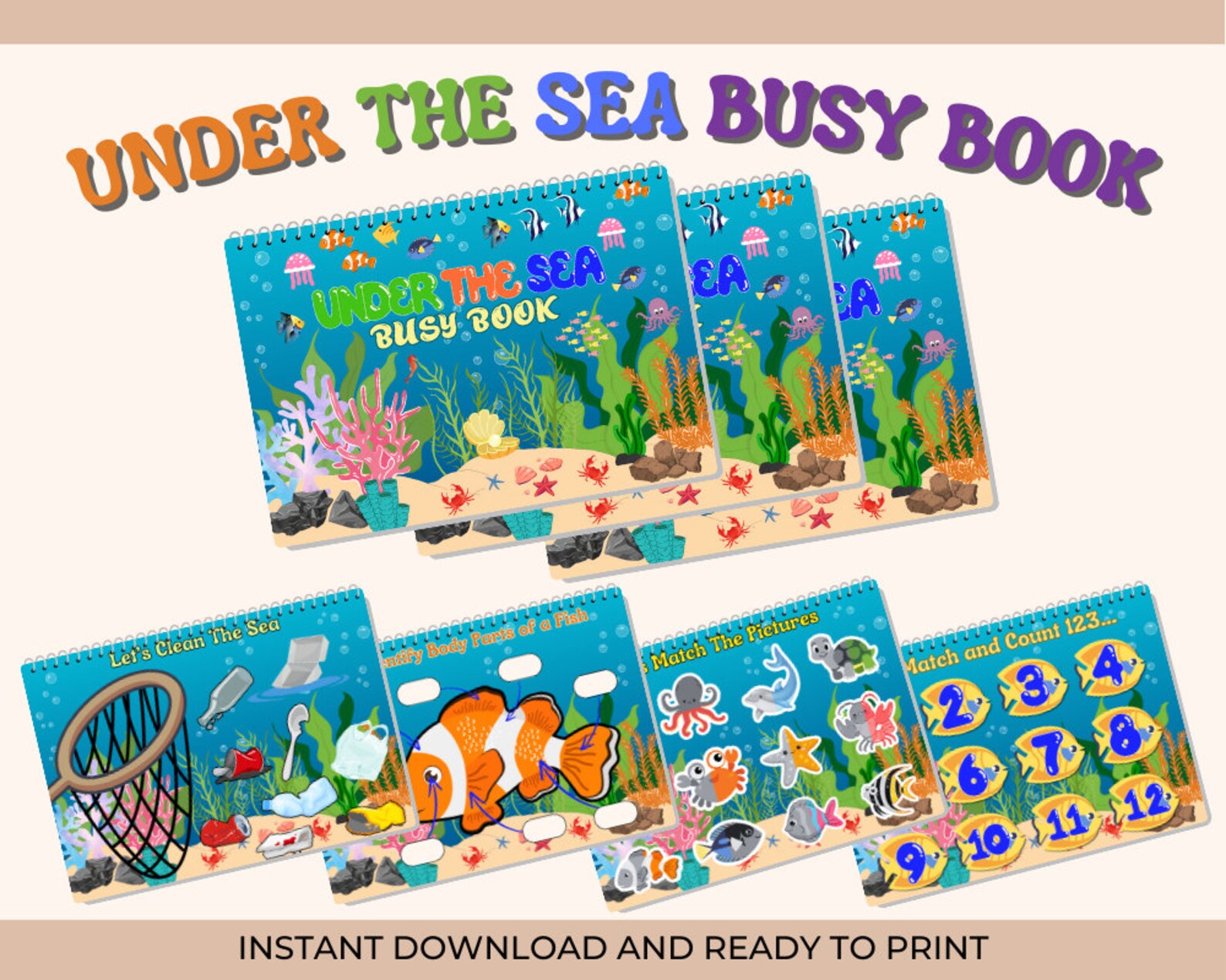 Digital Busy Book Printable, Under the Sea Homeschool Resources ...