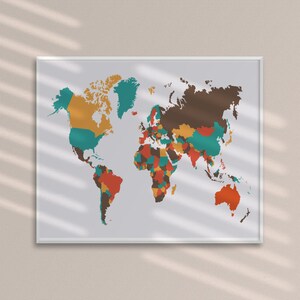 Printable World Map Colorful World Map Printable World Travel Map of ...