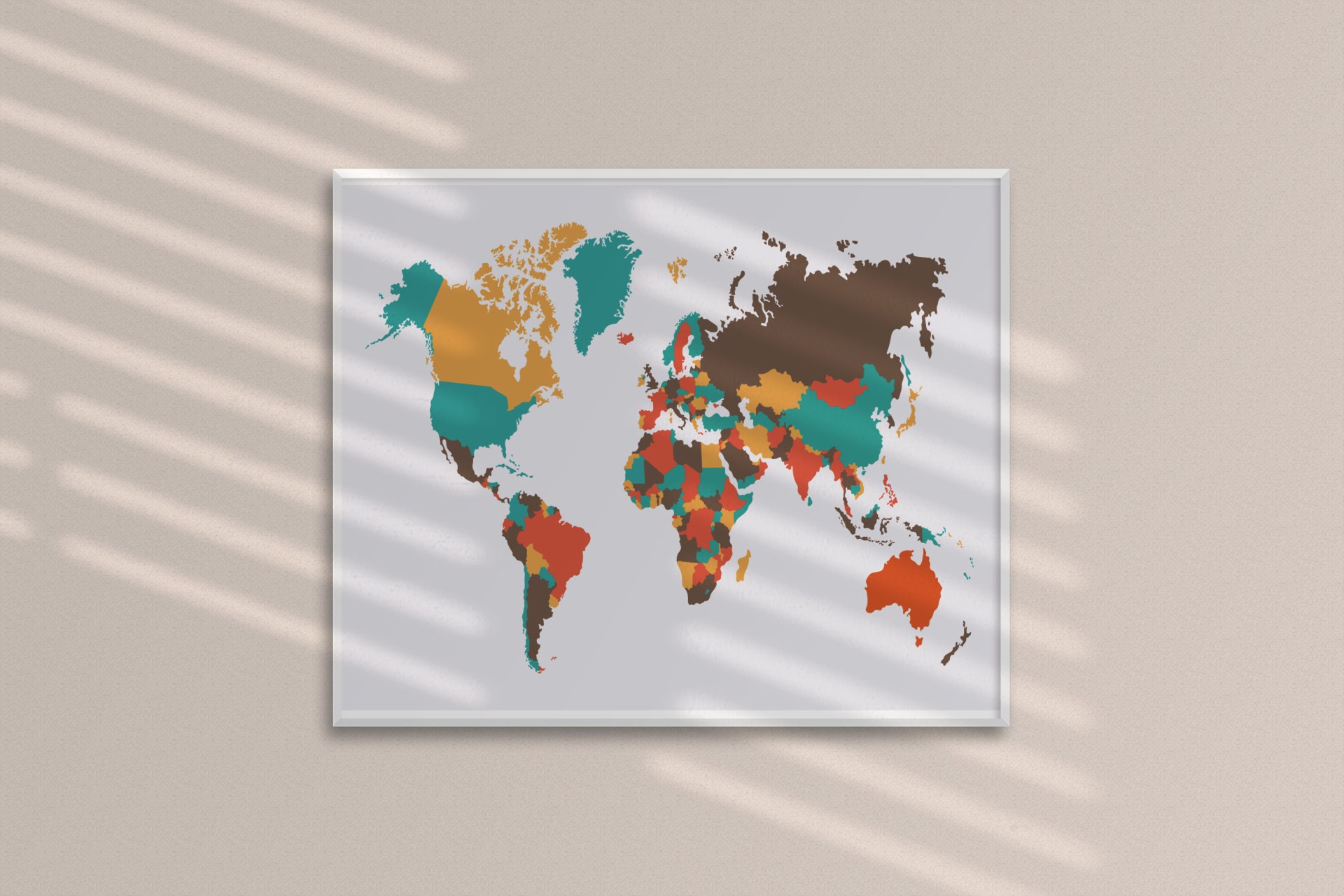 Printable World Map Colorful World Map Printable World Travel Map of ...