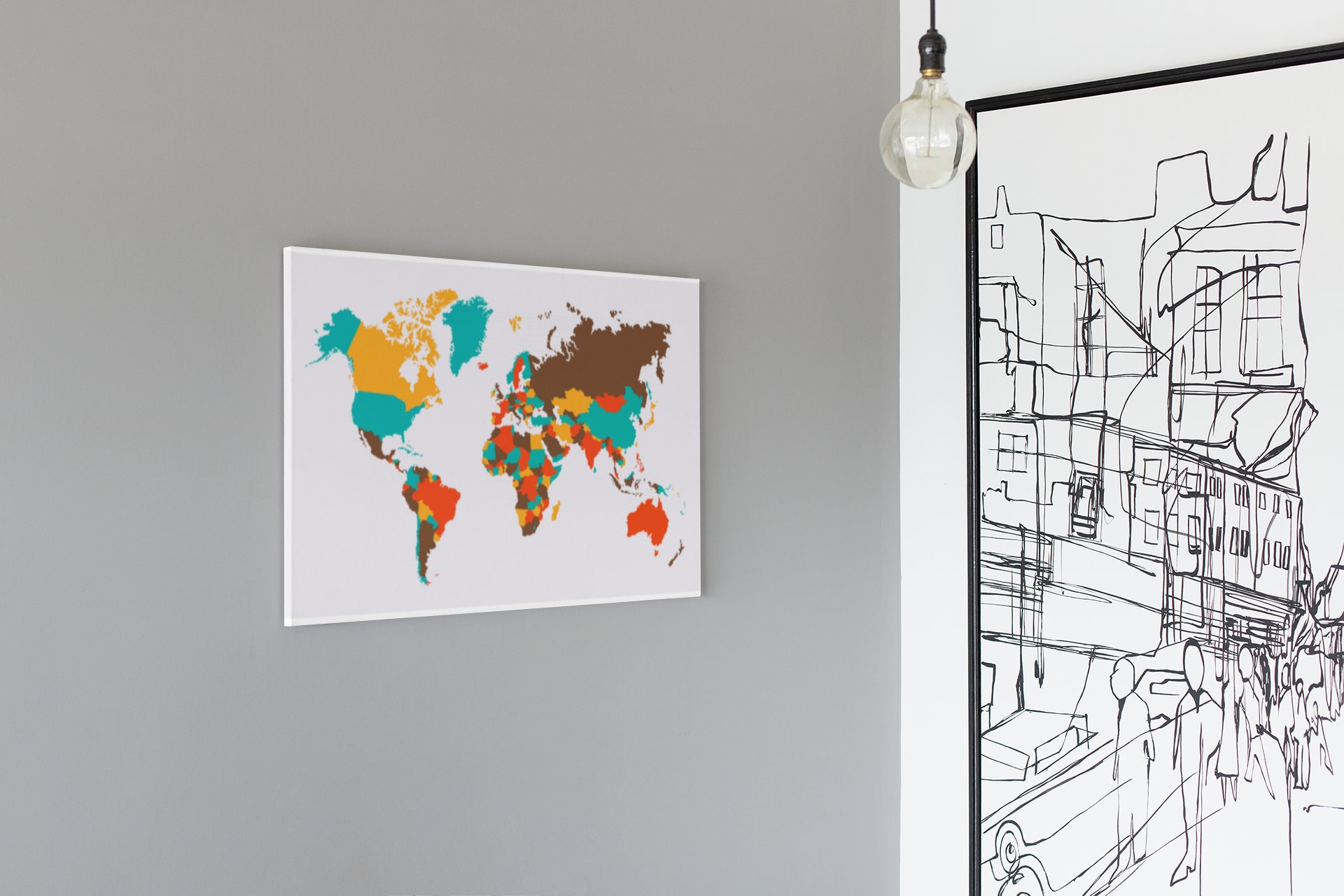 Printable World Map Colorful World Map Printable World Travel Map of ...