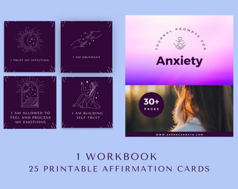 Bundle: Journal Prompts for Mental Health and Affirmation Cards - Etsy