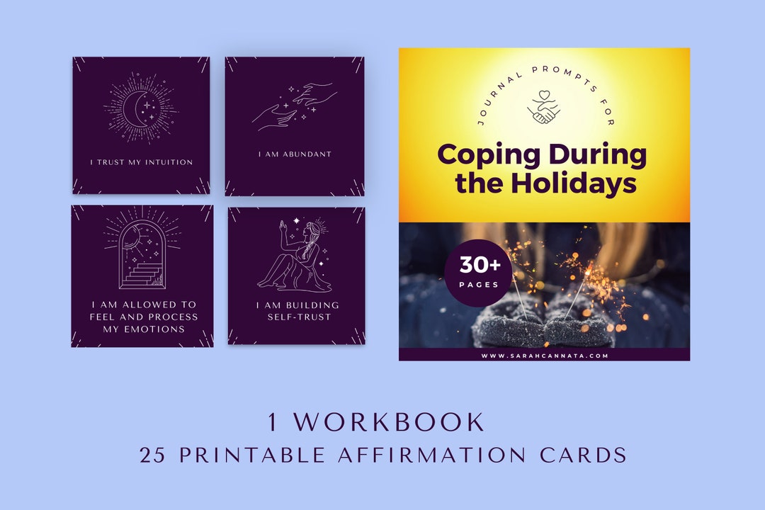 Bundle: Journal Prompts for Coping During the Holidays and Mental ...
