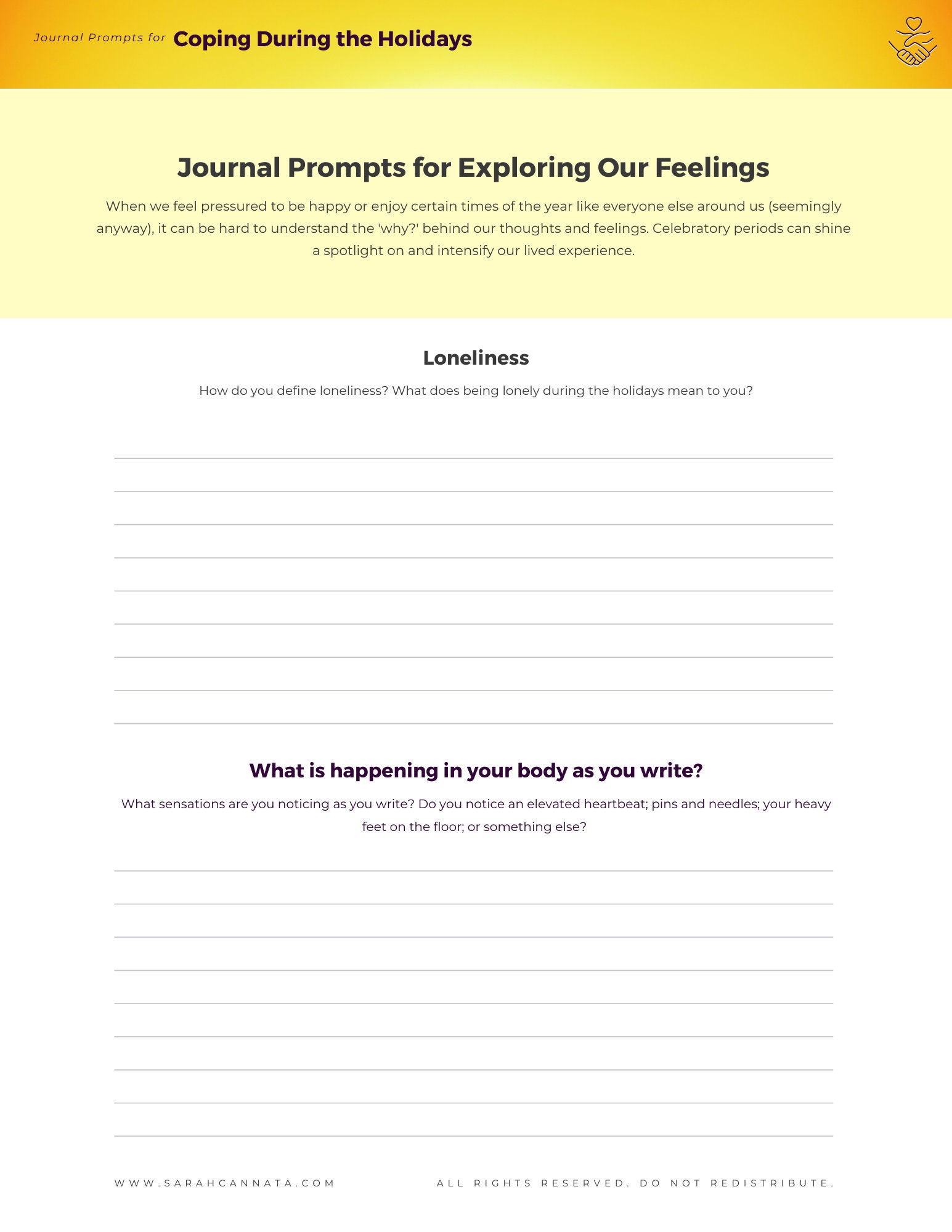 Journal Prompts for Coping During the Holidays - Etsy