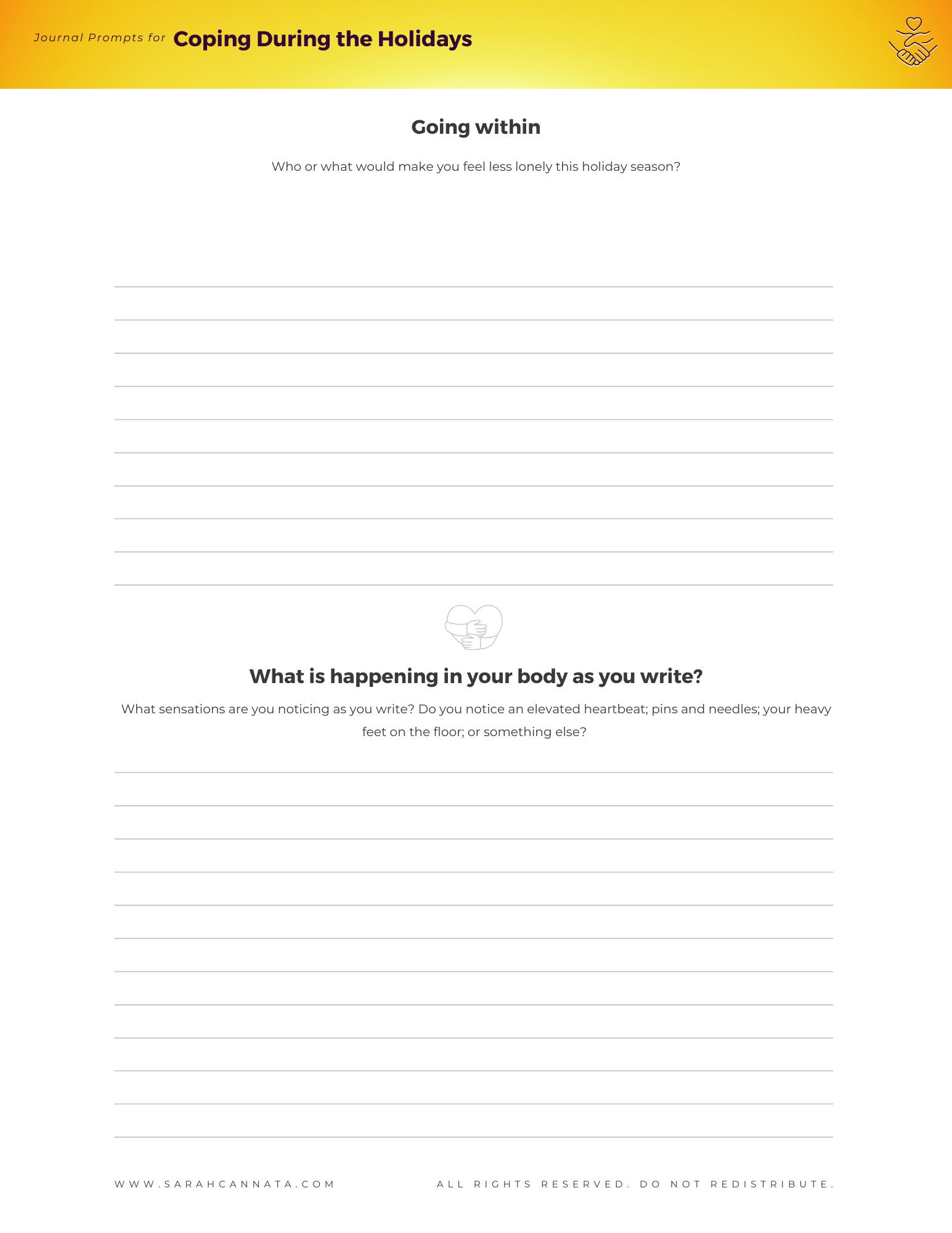 Journal Prompts for Coping During the Holidays - Etsy