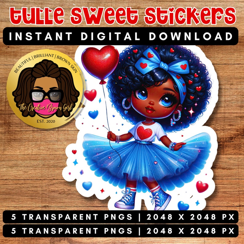 Tulle Sweet Digital Sticker Set Instant Download PNG High-resolution ...
