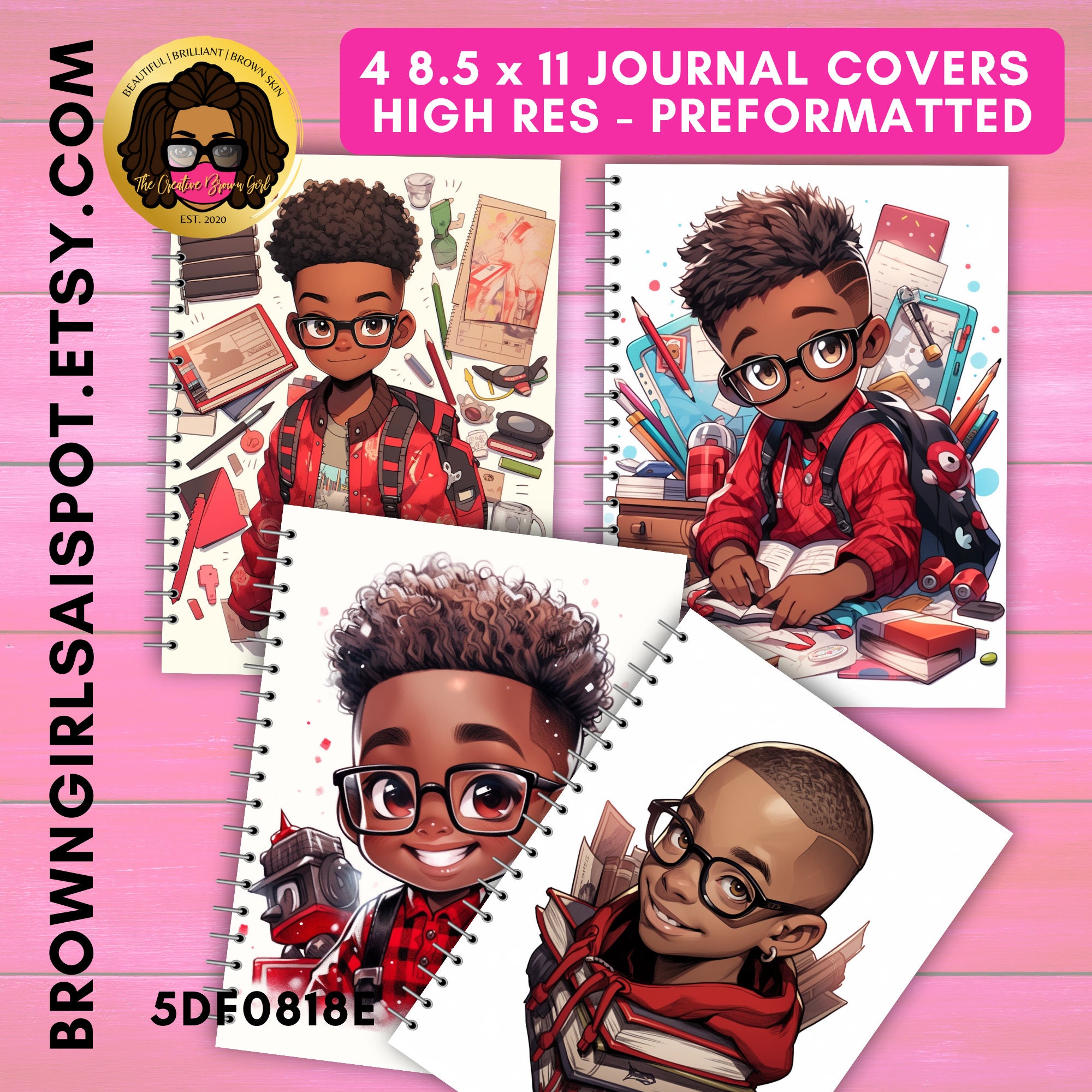 Back to School Journal Cover Art: 8.5x11 Preformatted Designs (digital ...