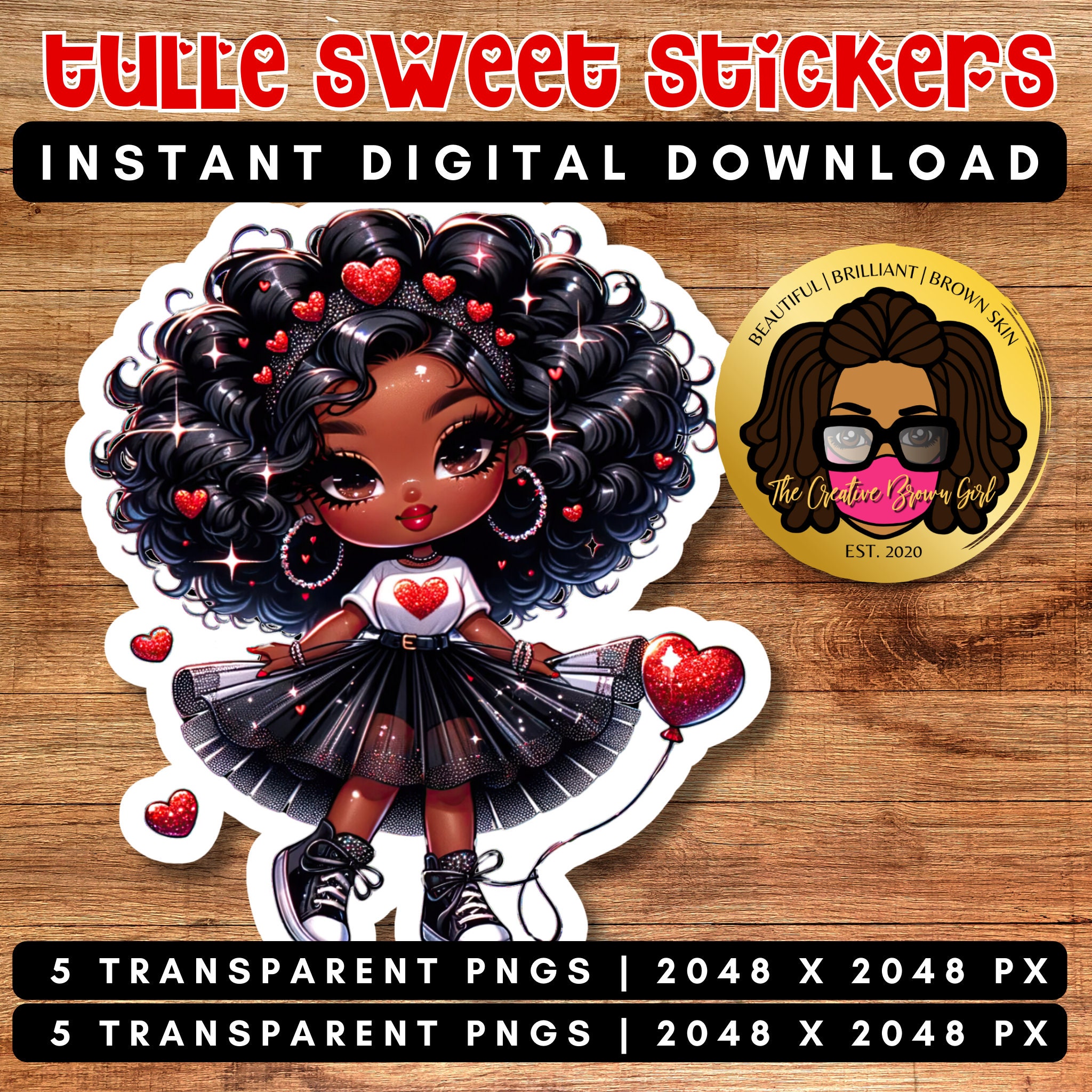 Tulle Sweet Digital Sticker Set Instant Download PNG High-resolution ...