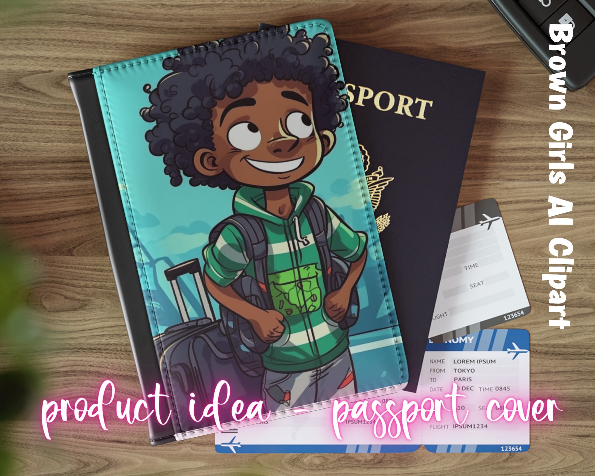 Passport Cover PNG | Midjourney AI Art | Vacation Digital Art | Kids ...