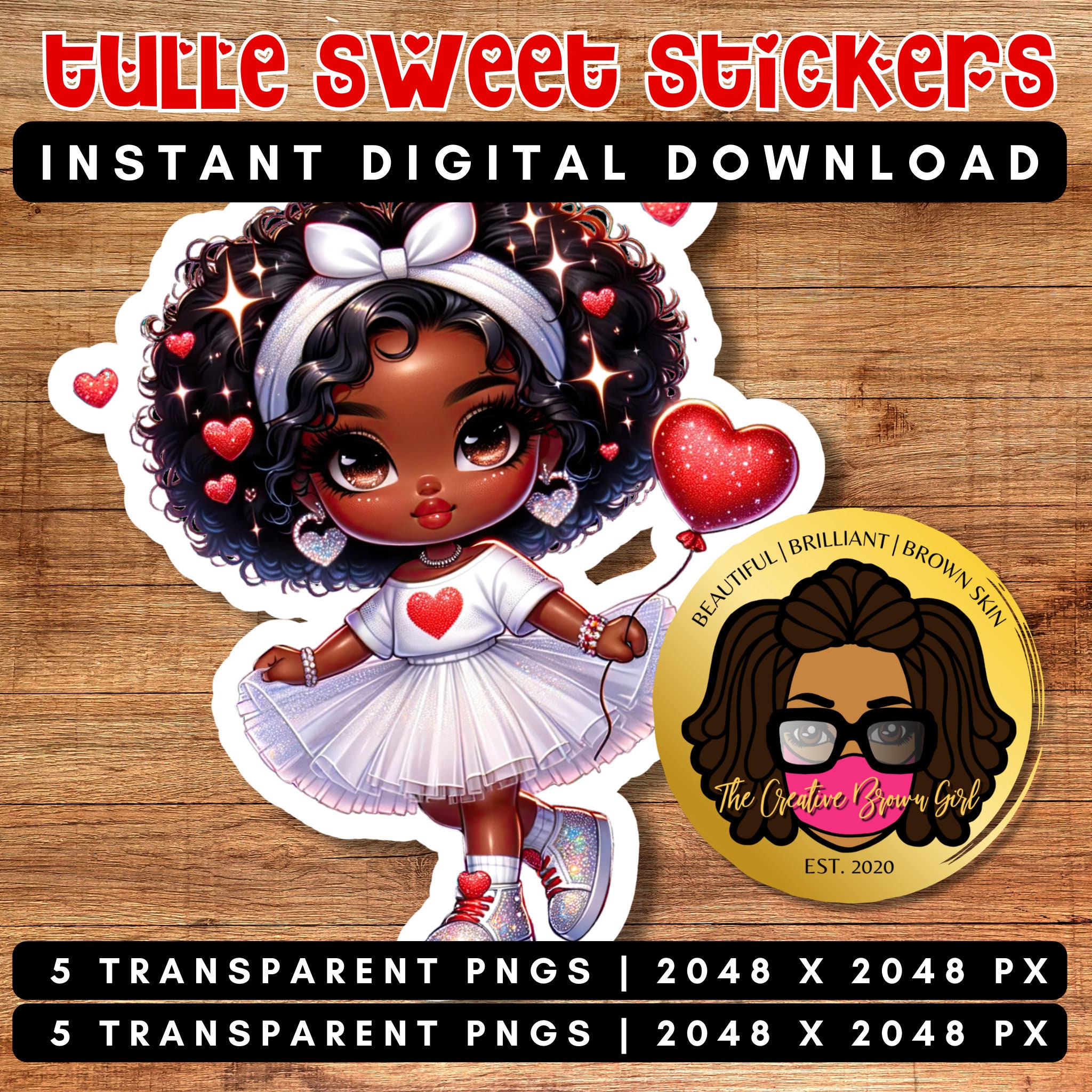 Tulle Sweet Digital Sticker Set Instant Download PNG High-resolution ...