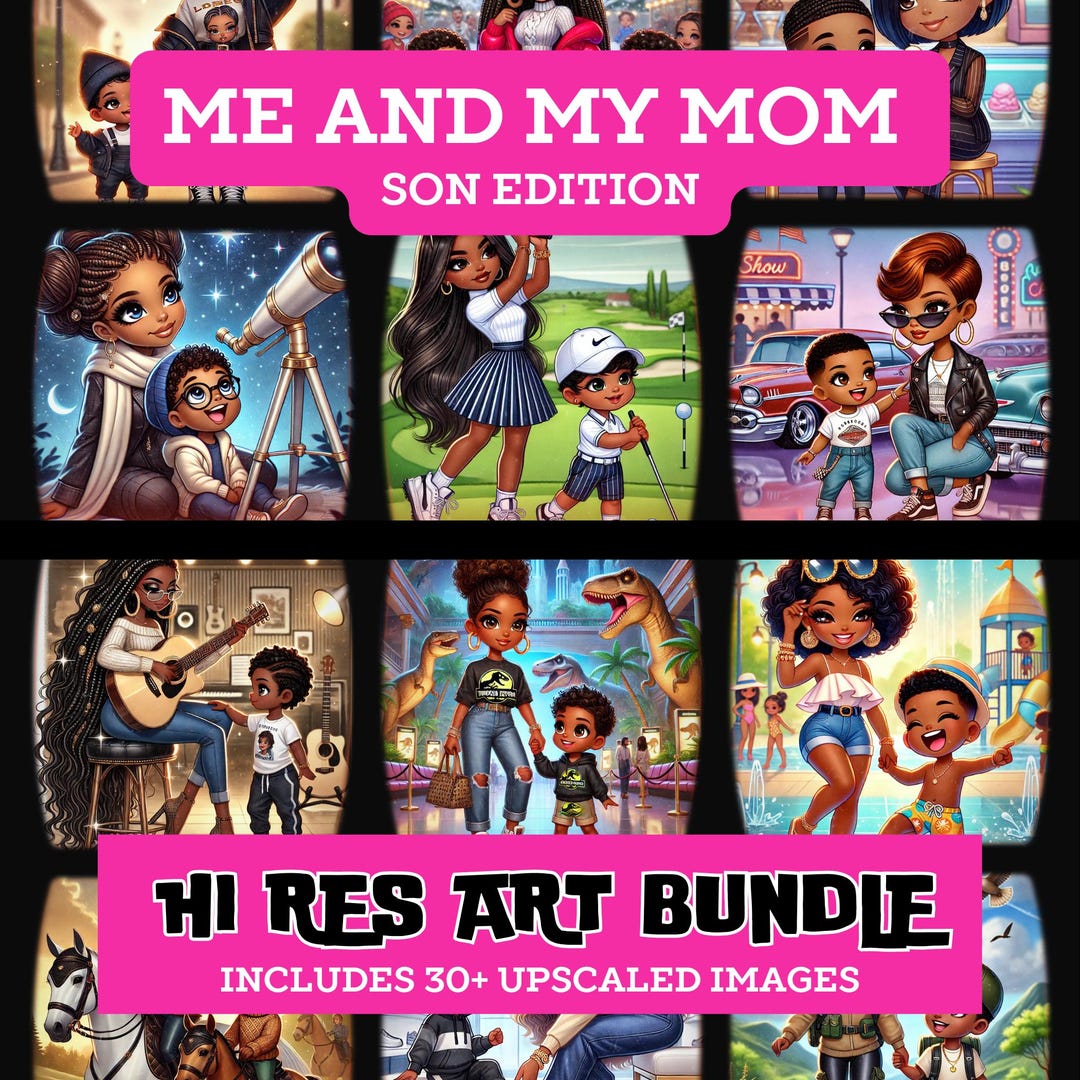Mother Son AI Art Bundle: 30+ High-res PNG Images (commercial Use) - Etsy