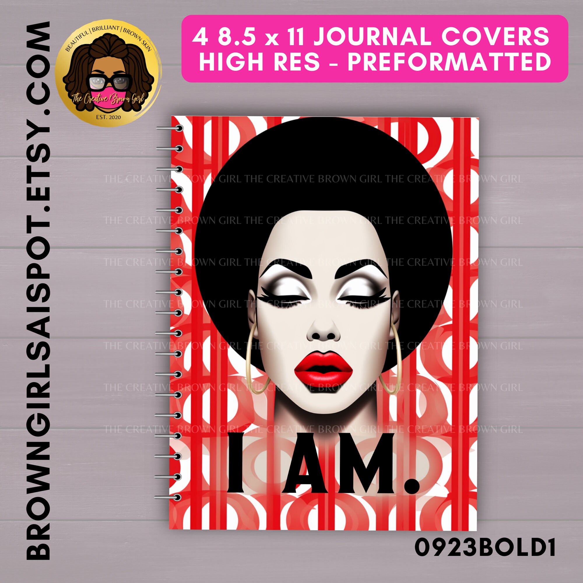 Bold Black Girl Notebook Covers Journal Covers Back to School ...