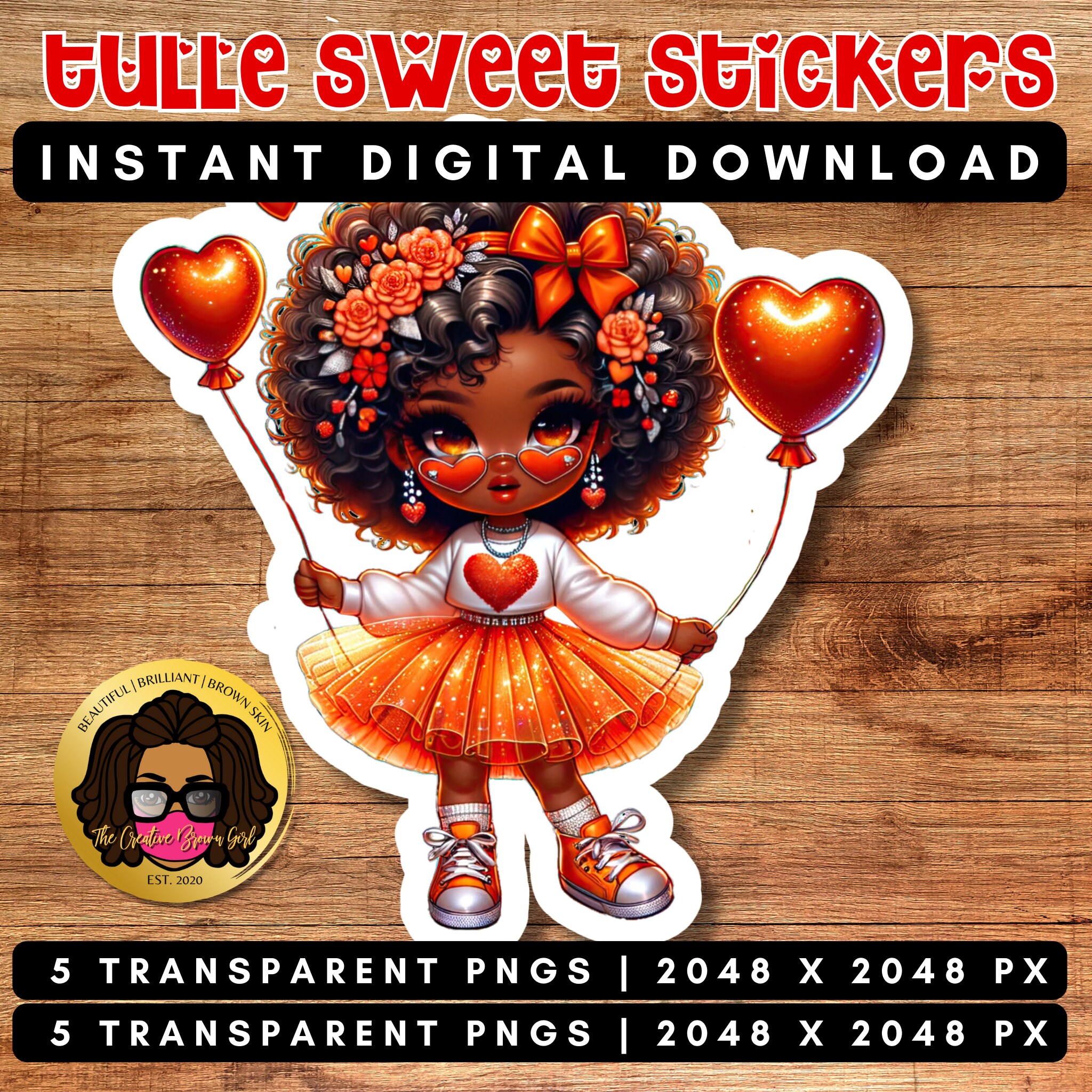 Tulle Sweet Digital Sticker Set Instant Download PNG High-resolution ...
