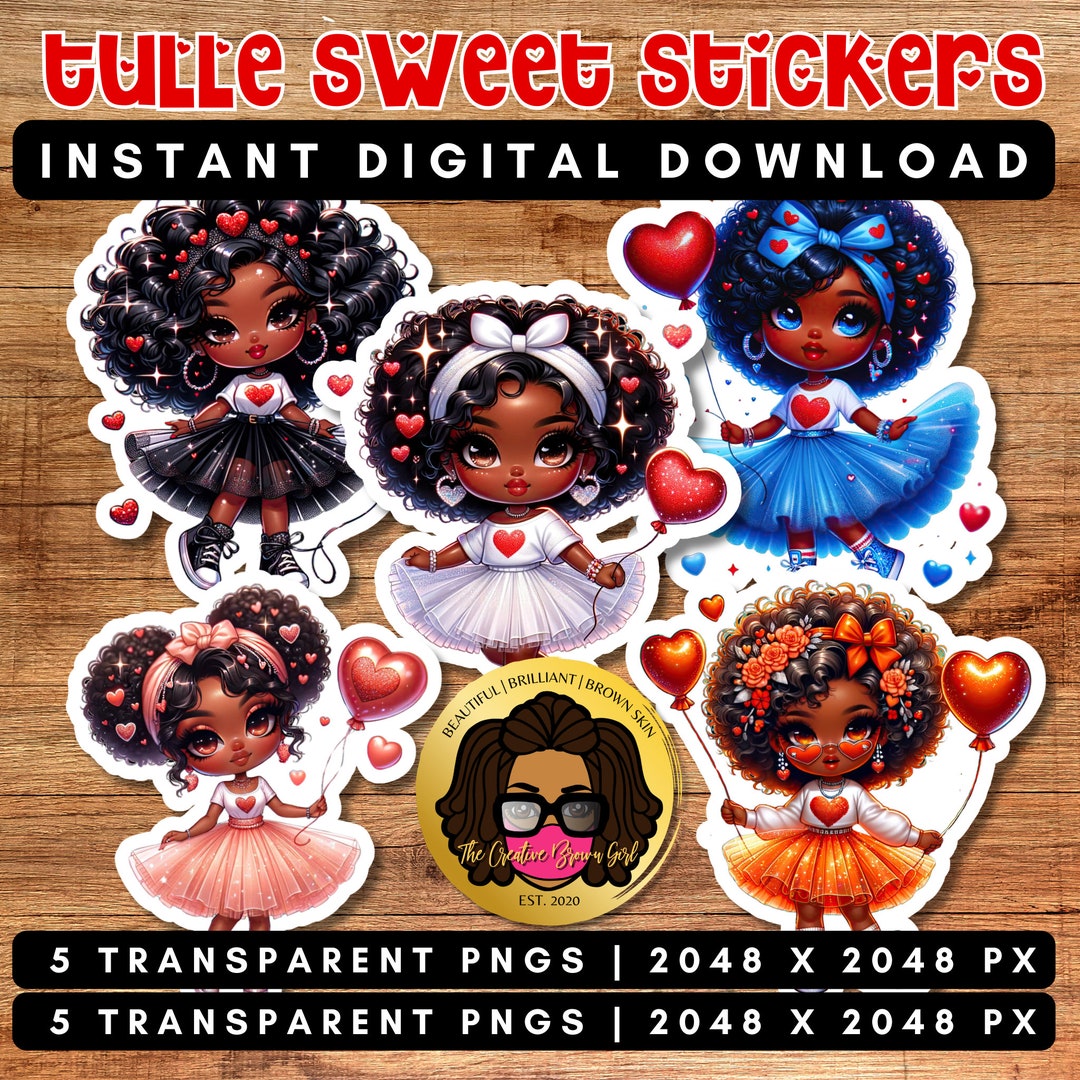 Tulle Sweet Digital Sticker Set | Instant Download | PNG | High ...