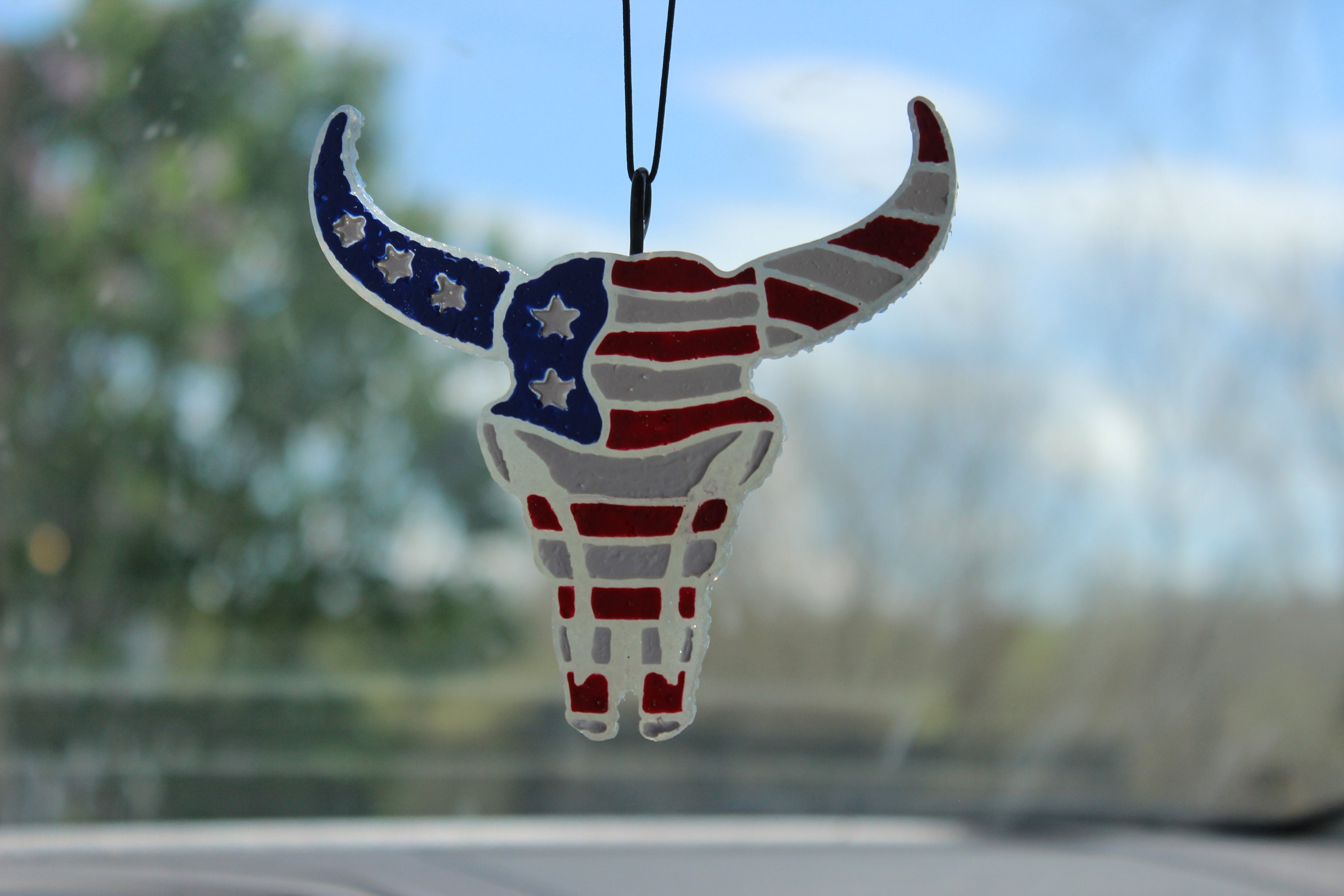 American Flag Bull Car Freshie| Car Freshie| Freshie - Etsy