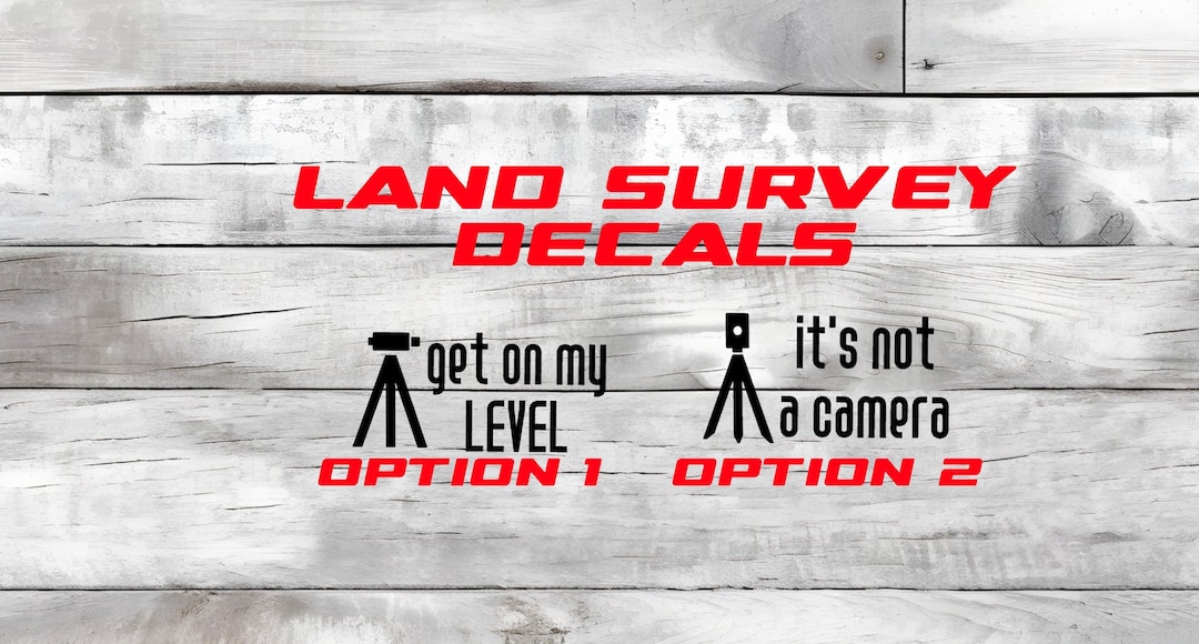 Custom LAND SURVEY Vinyl Decal!*please Read Description for Shipping ...