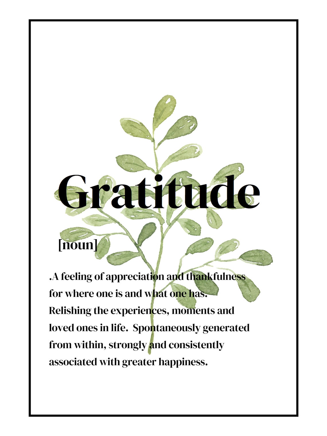 Gratitude Definition Print Gratitude Poster Gratitude Print - Etsy Canada