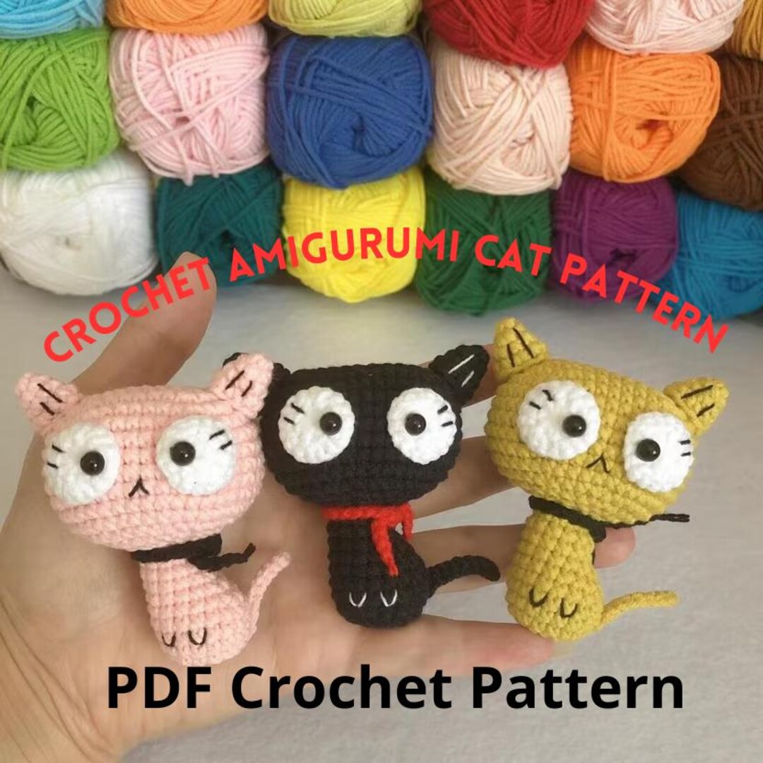 Mini Cat Crochet Pattern, Crochet Amigurumi Mini Cat - Etsy