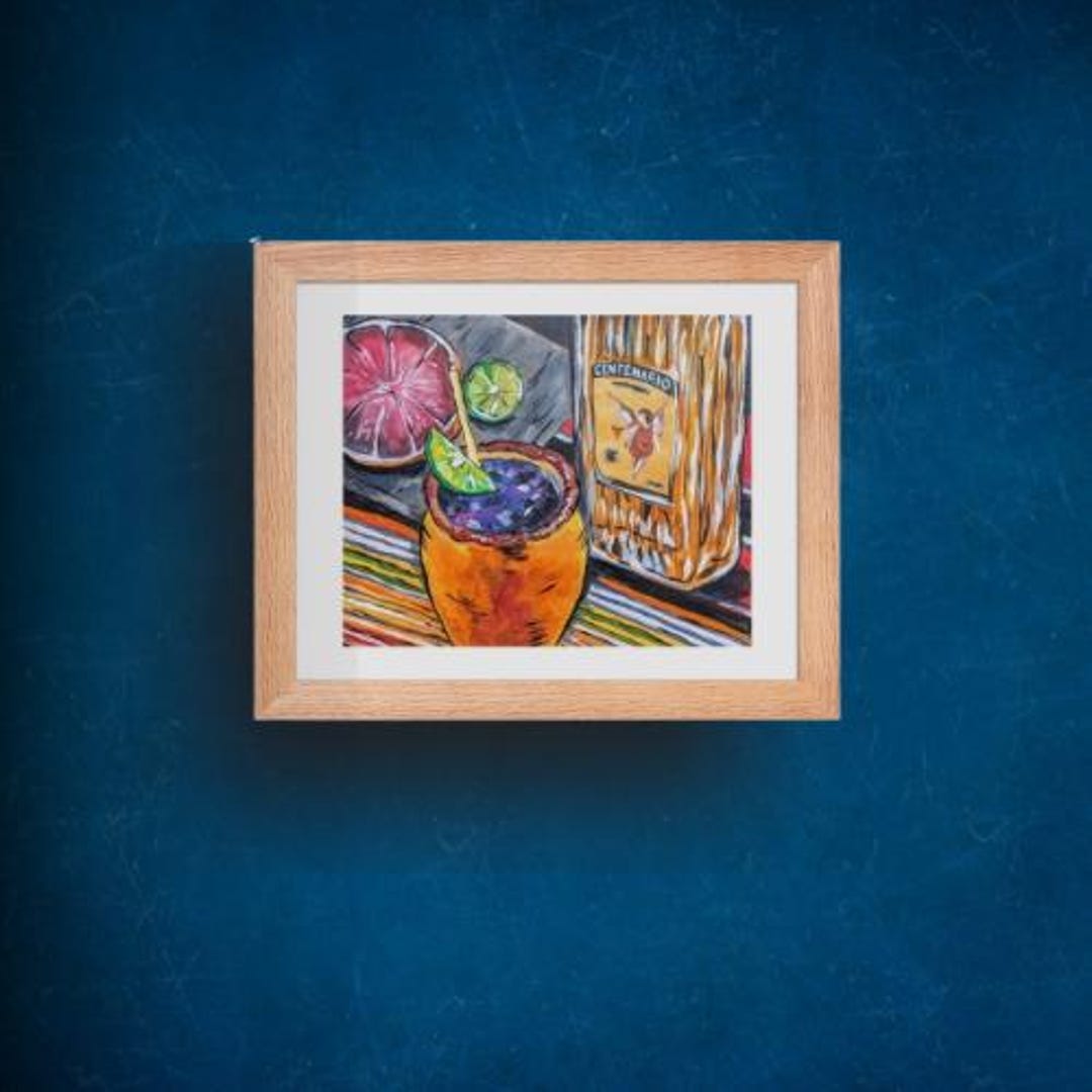 Centenario Y Cantarito~ Acrylic Painting Framed Print - Etsy