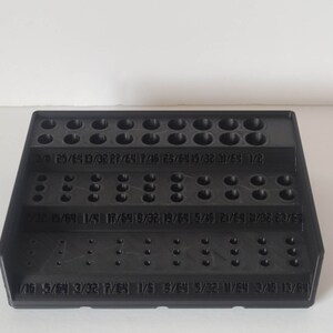 Fractional Drill Bit Holder Organizer Index, Holds 74 Drill Bits, 1/16 ...