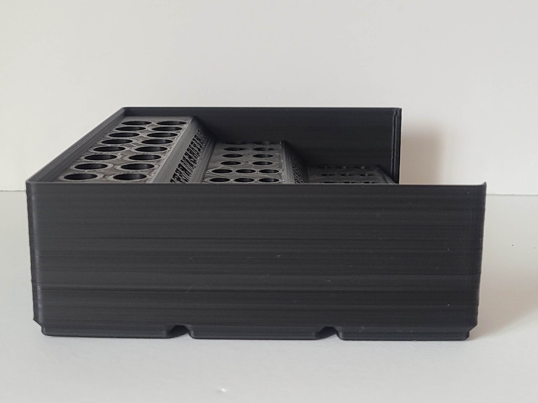 Fractional Drill Bit Holder Organizer Index, Holds 74 Drill Bits, 1/16 ...