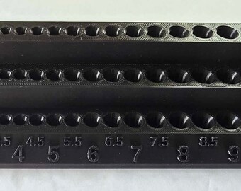 Fractional Drill Bit Holder Organizer Index, Holds 74 Drill Bits, 1/16 1/2, Counter-top, 3D ...
