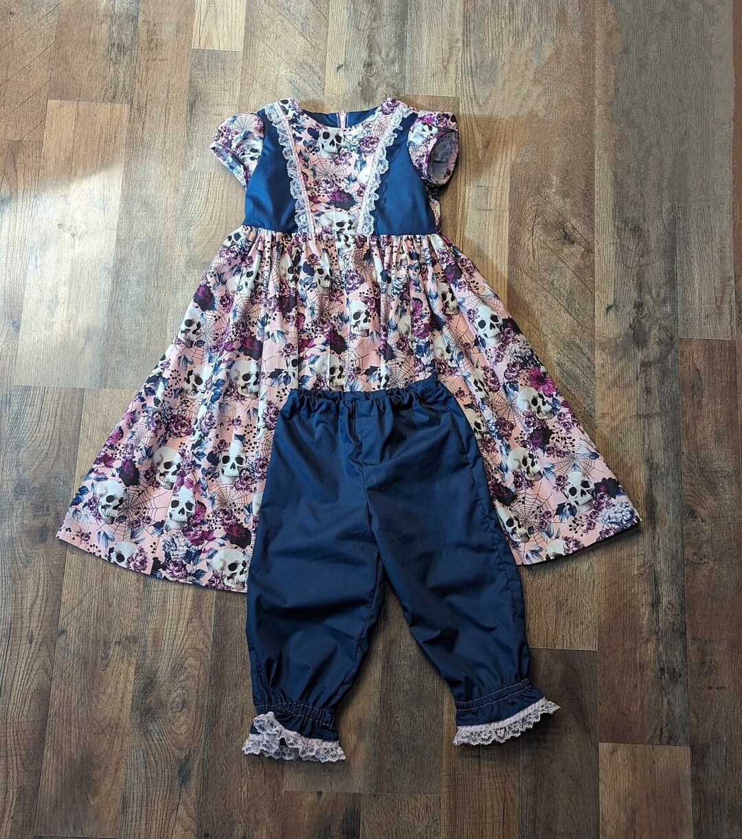 Handmade Little Girls Spooky Skulls Dress - Etsy