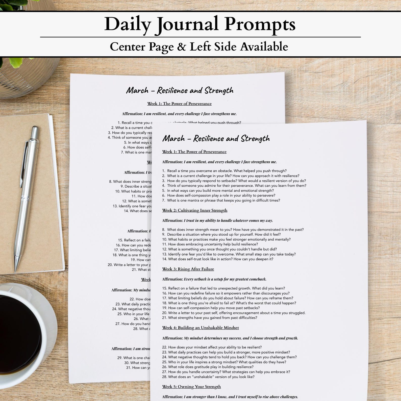 365 Daily Journal Prompts: Self-reflection & Growth (PDF Downloadable ...