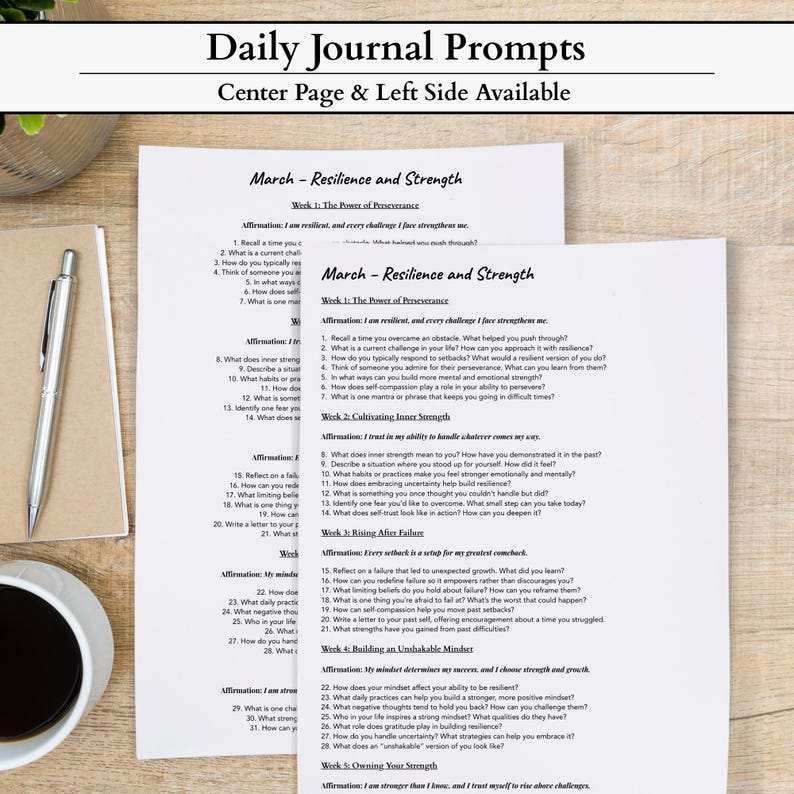 365 Daily Journal Prompts: Self-reflection & Growth (PDF Downloadable ...