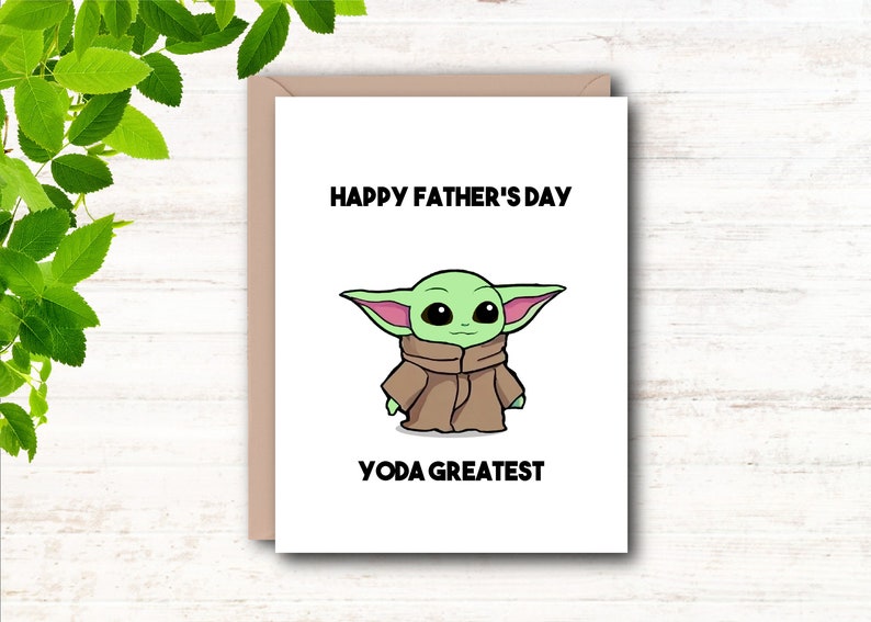 Printable Father's Day Card, Yoda Greatest, Happy Father's Day, Card ...