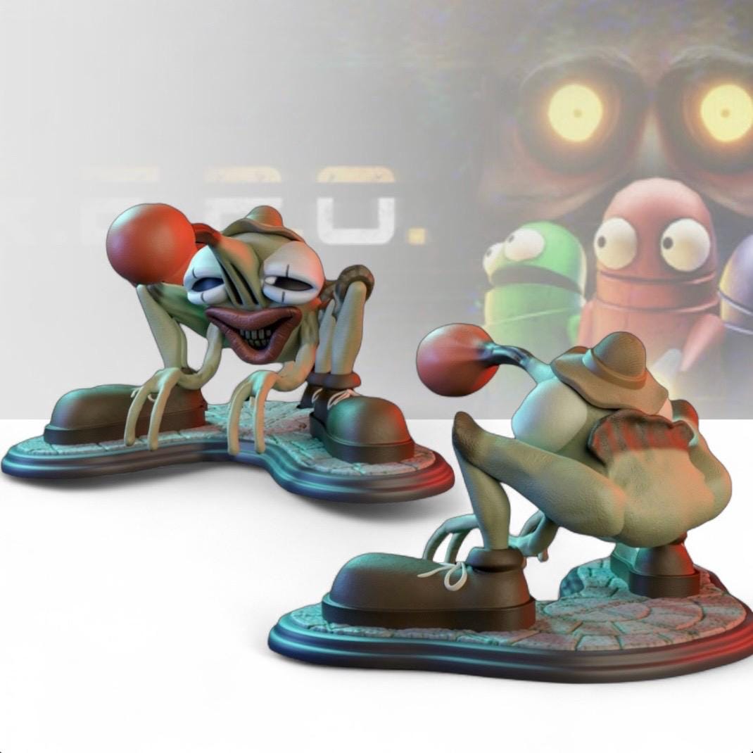 R.E.P.O. Clown Figure, Robot R.E.P.O. Video Game, Dystopian Collectible ...