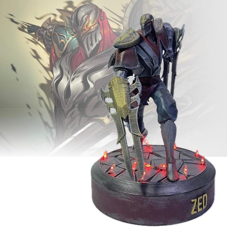 Zed LED Resin Figure - League of Legends Collectible - Illuminated Zed ...