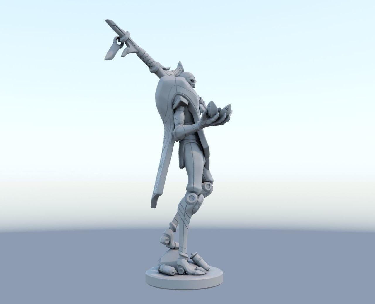 Jhin Resin Figure - League of Legends Collectible - Custom Unpainted 3D ...
