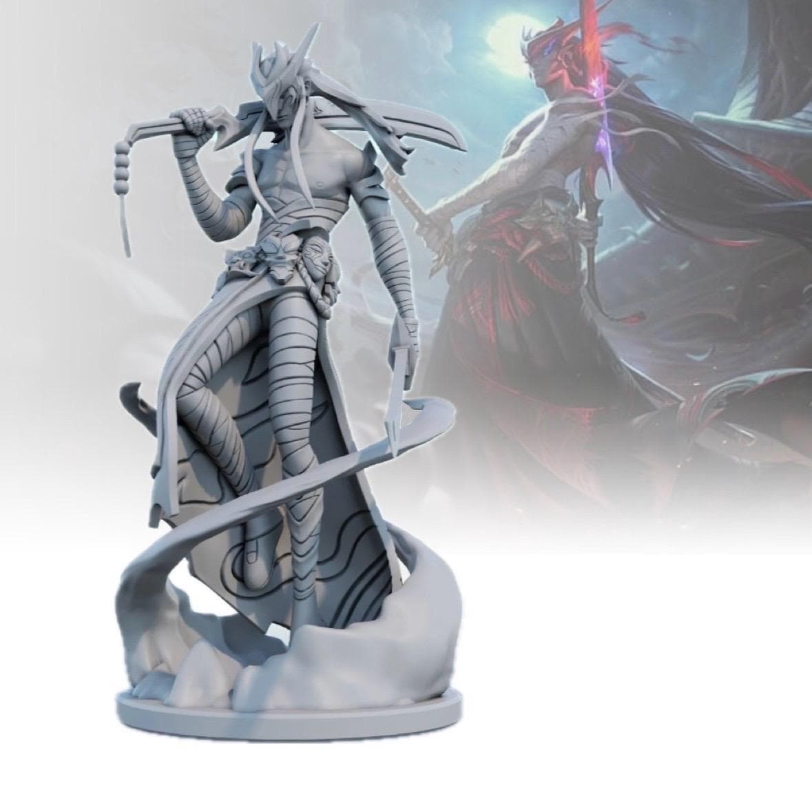 Yone League of Legends Resin Figure - 3D Printed Collectible Statue ...