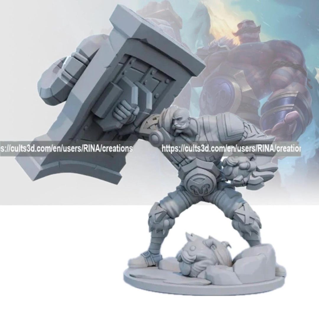 Braum League of Legends Resin Figure - Handcrafted Lol Champion ...