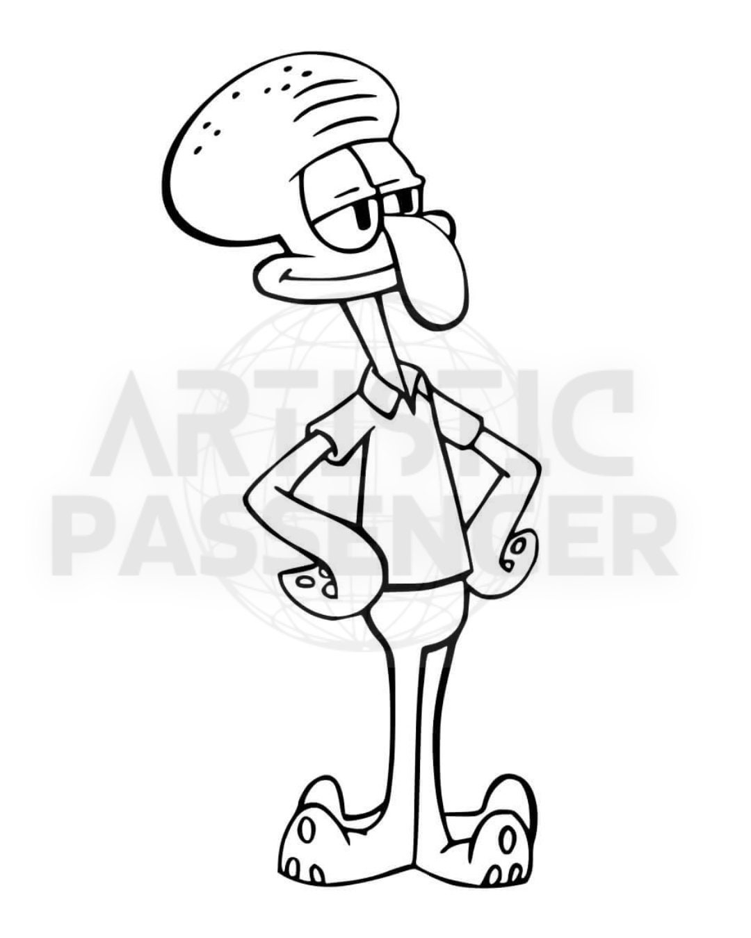 Squidward Tentacles Coloring Pages