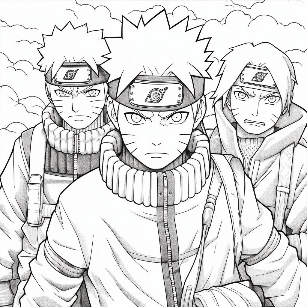 Anime Coloring Pages for Kids 35 Printable Digital Pages - Etsy