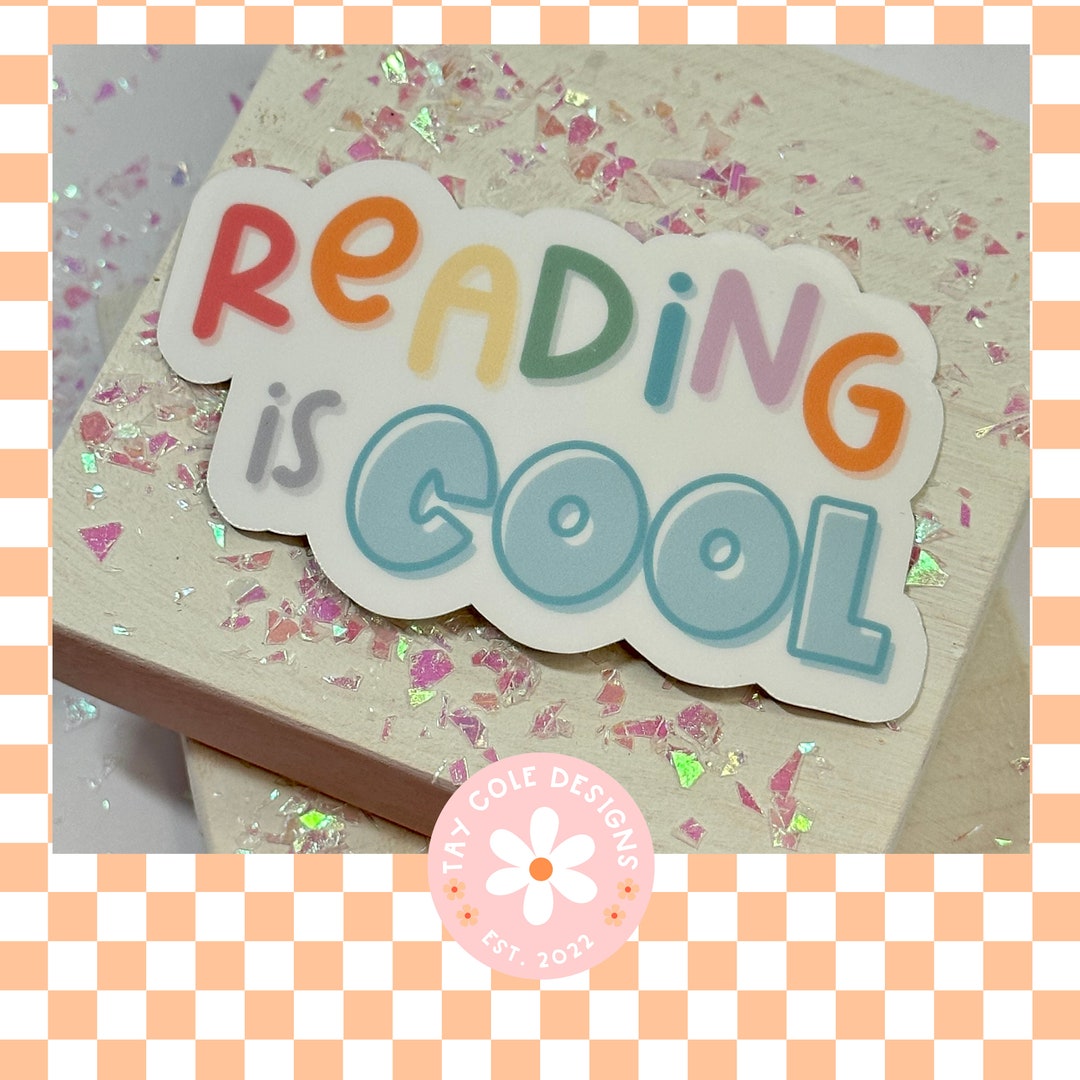 Reading is Cool Sticker | Kindle | Sticker | Books | Reading | Laptop ...