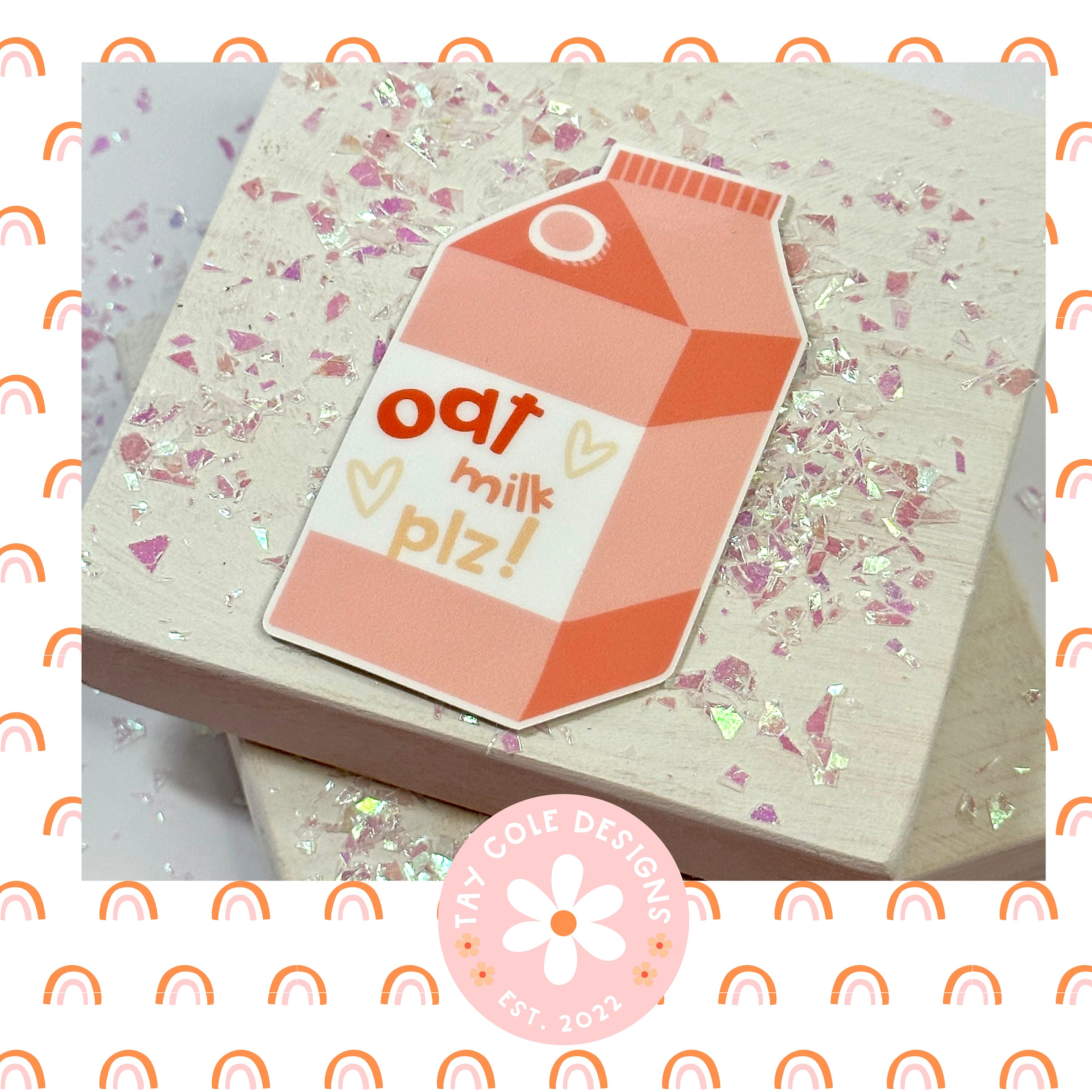 Oat Milk Plz Sticker | Oat Milk | Sticker | Coffee | Laptop Sticker - Etsy