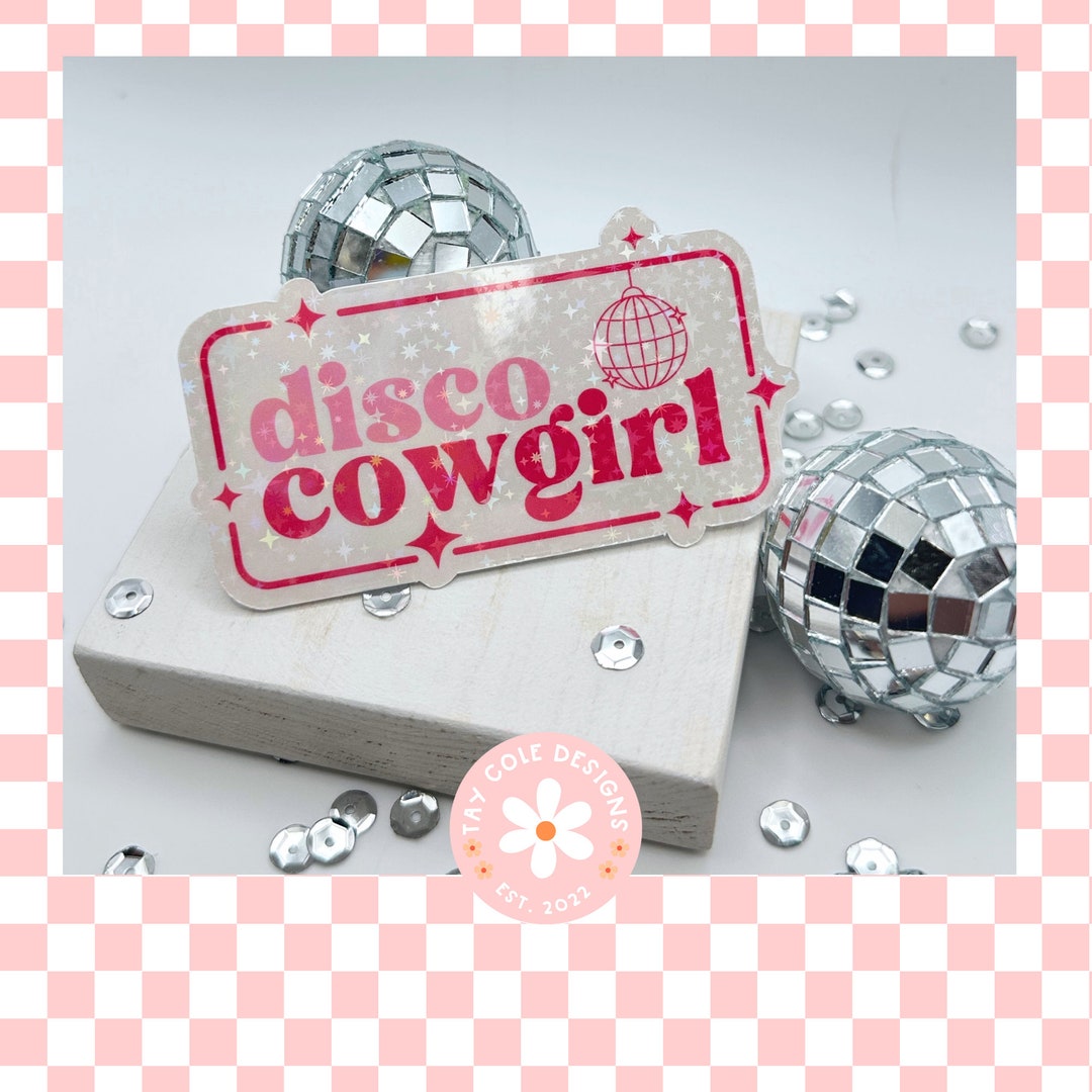 Disco Cowgirl Sticker | Disco | Sticker | Cowgirl | Laptop Sticker - Etsy