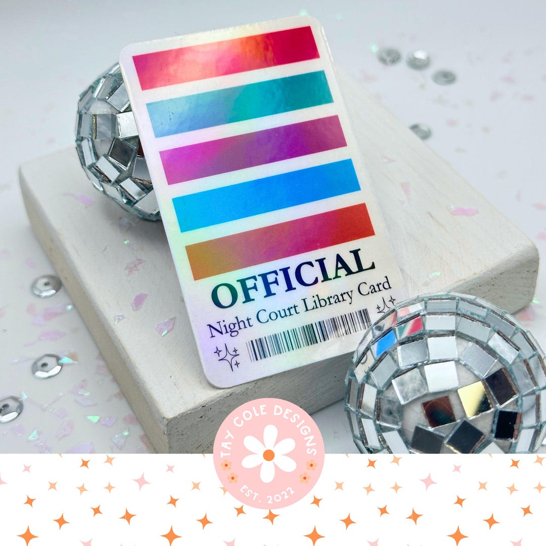 Night Court Library Card Sticker | Books | Sticker | Laptop Sticker ...