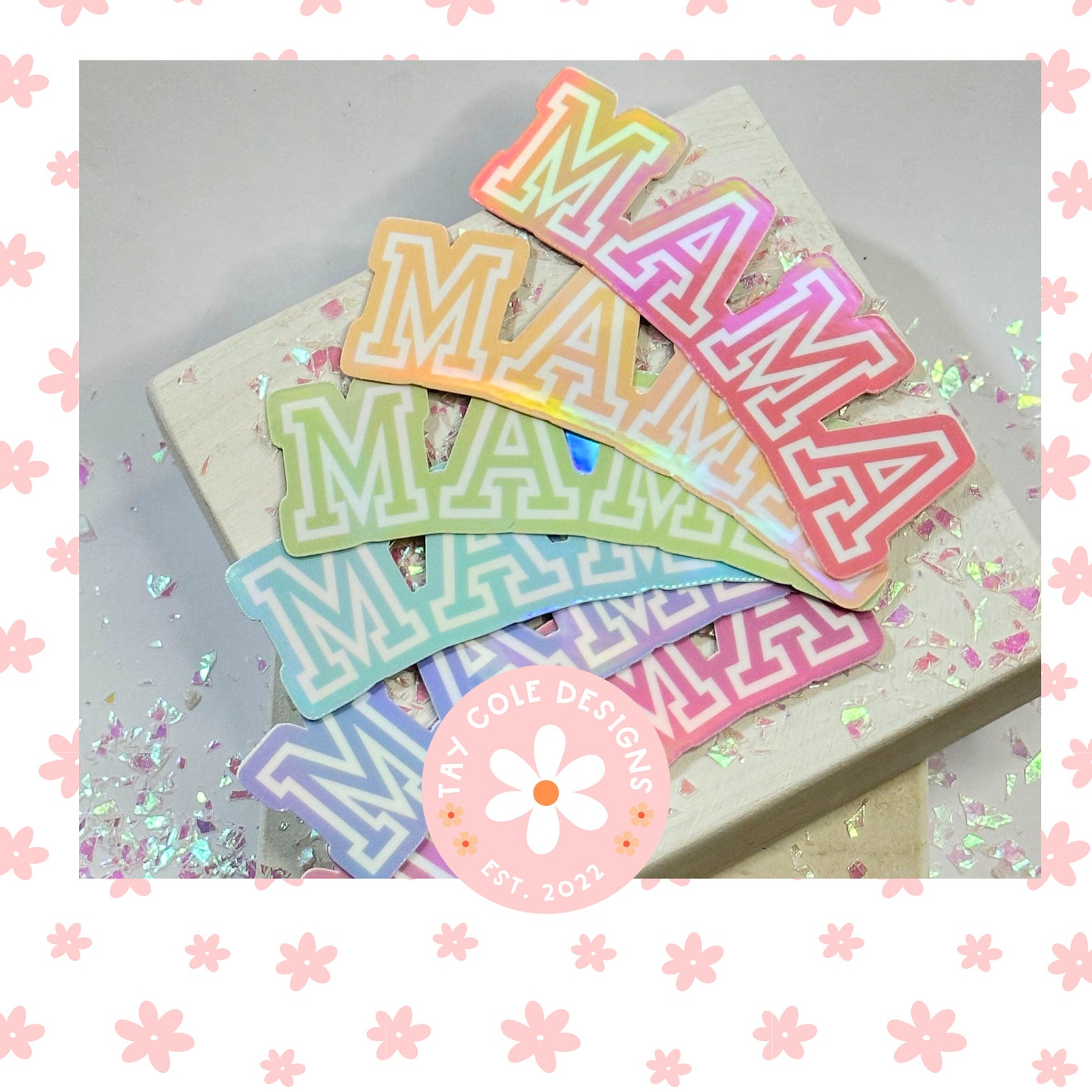 Mama Sticker | Mama | Sticker | Holographic Sticker | Laptop Sticker - Etsy