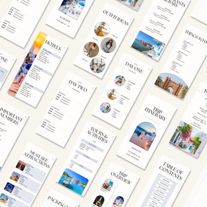 Trip Itinerary Template Canva Travel Planner Mobile Itinerary Creator ...