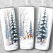 Winter Deer Tumbler Wrap, Snowy Forest Scene PNG (digital Download) - Etsy